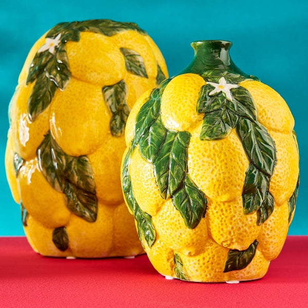 Lemon vase i grønn/gul – Abel Concept AS